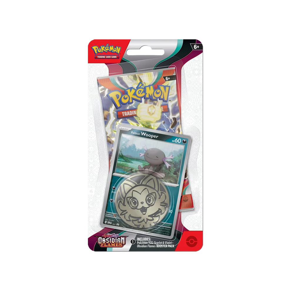 (SY) Pokemon TCG: Obsidian Flames Single Pack Blister [Paldean Wooper ...